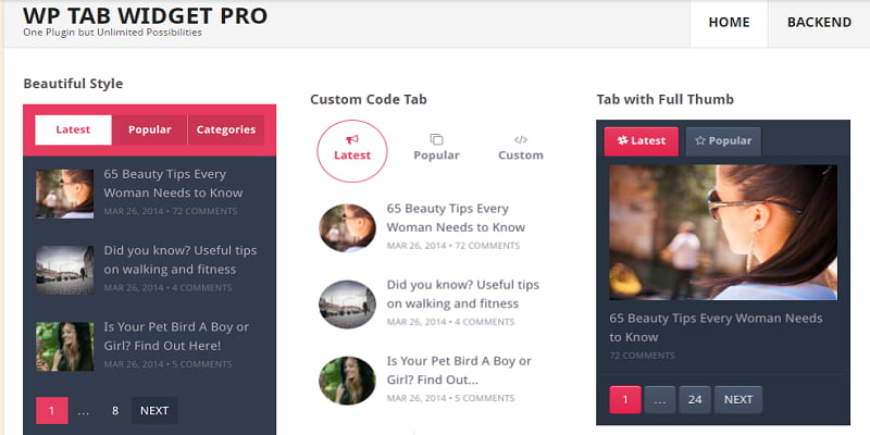 WordPress最新文章小工具WP Tab Widget Pro插件教程 - 晓得博客 - WordPress插件
