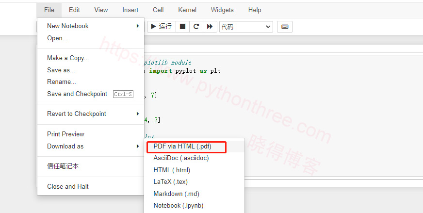 Jupyter notebook转换为其他格式 - 晓得博客 - Jupyter Notebook教程