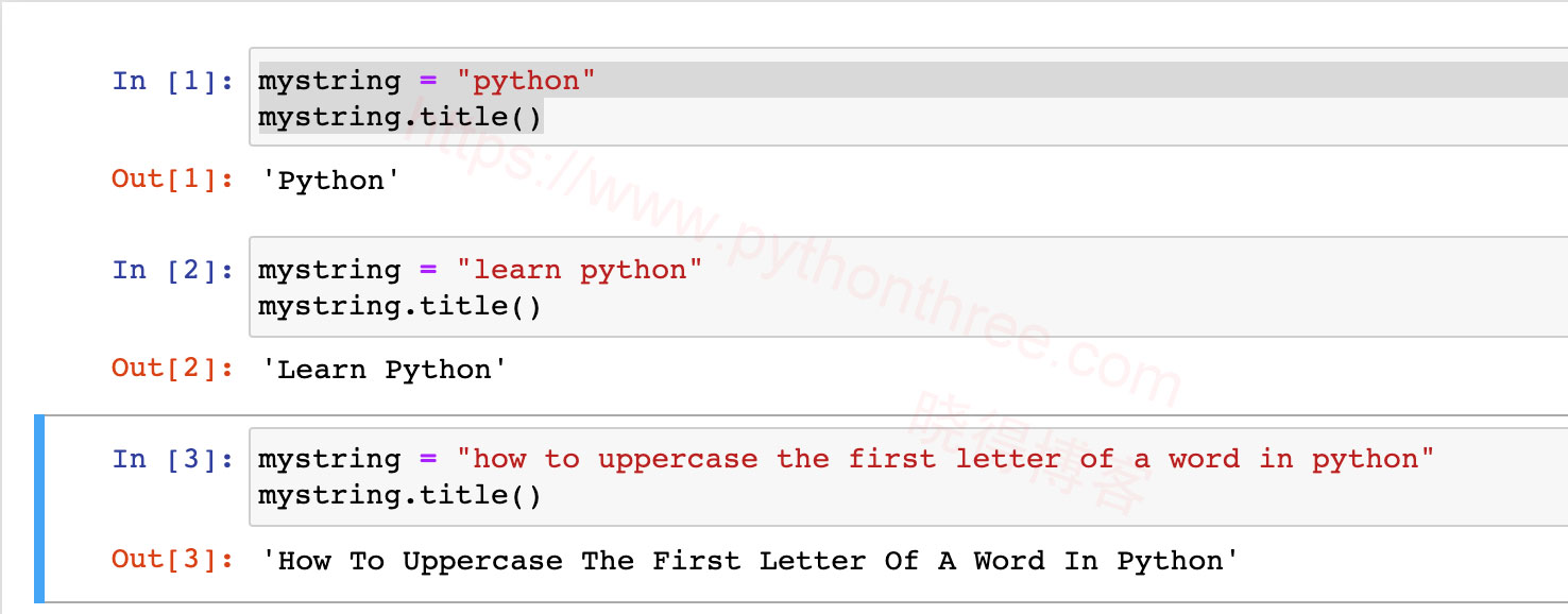 如何在Python中将单词首字母大写 - 晓得博客 - Python