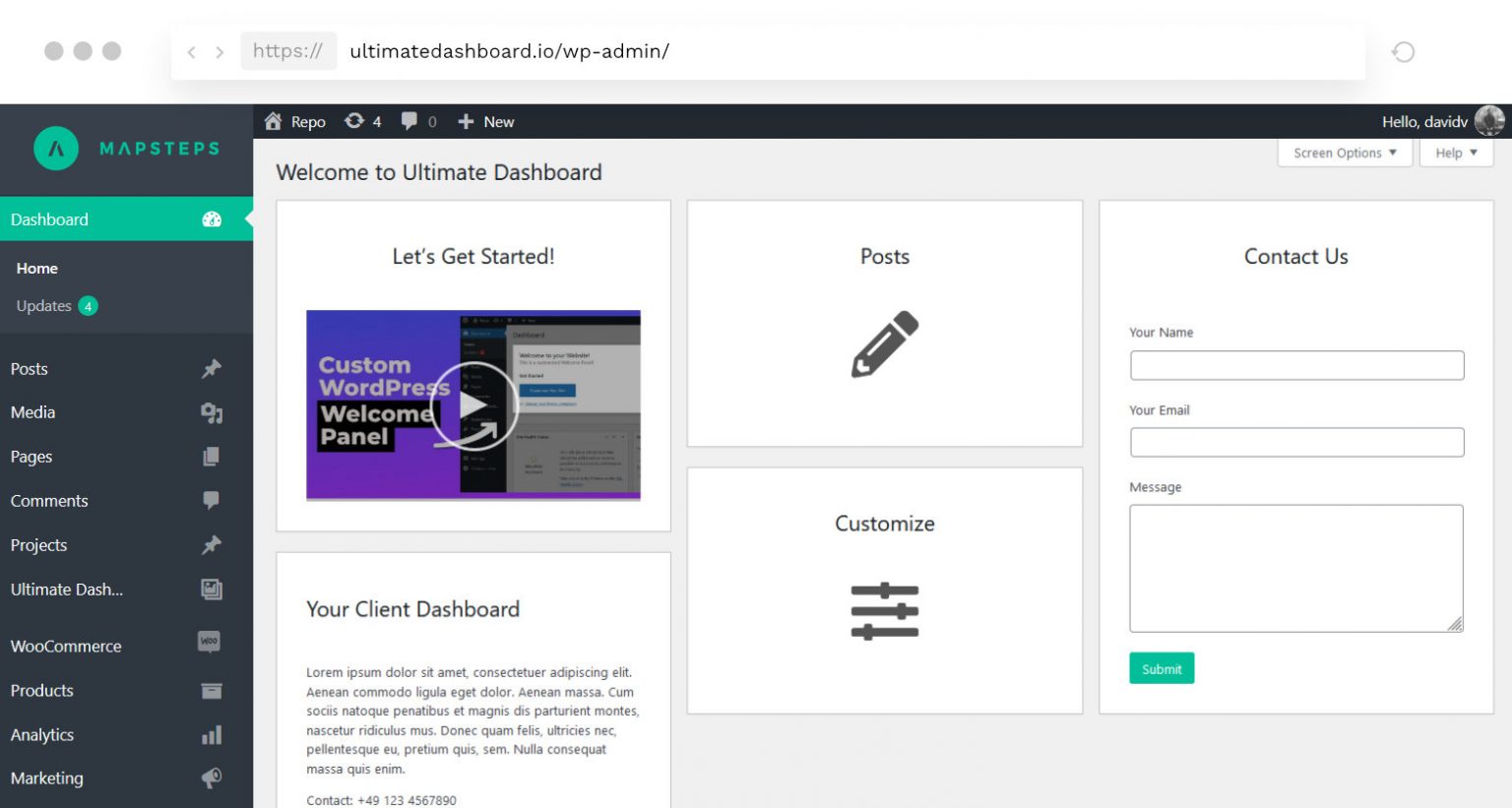 [最新版]Ultimate Dashboard Pro插件WordPress仪表盘插件 - 晓得博客 - 免费资源