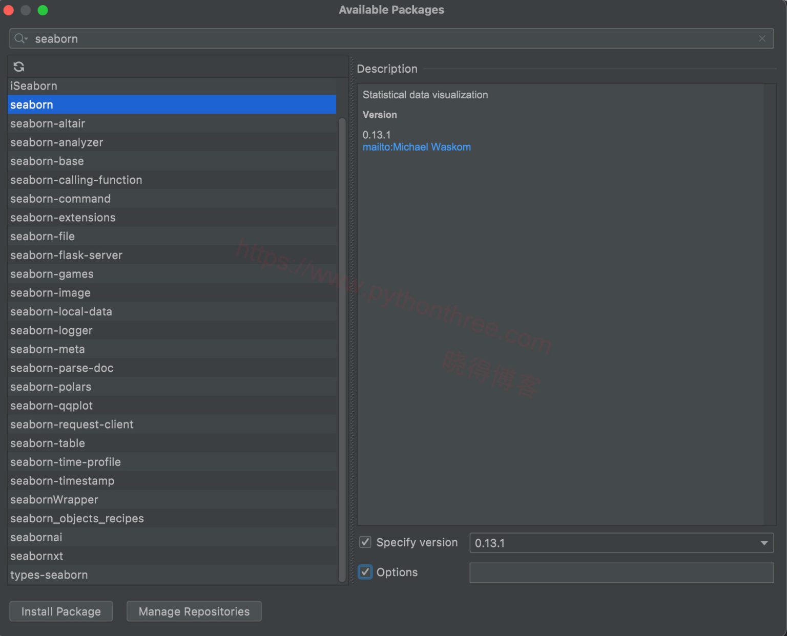 如何在Pycharm中安装Seaborn - 晓得博客 - Pycharm教程