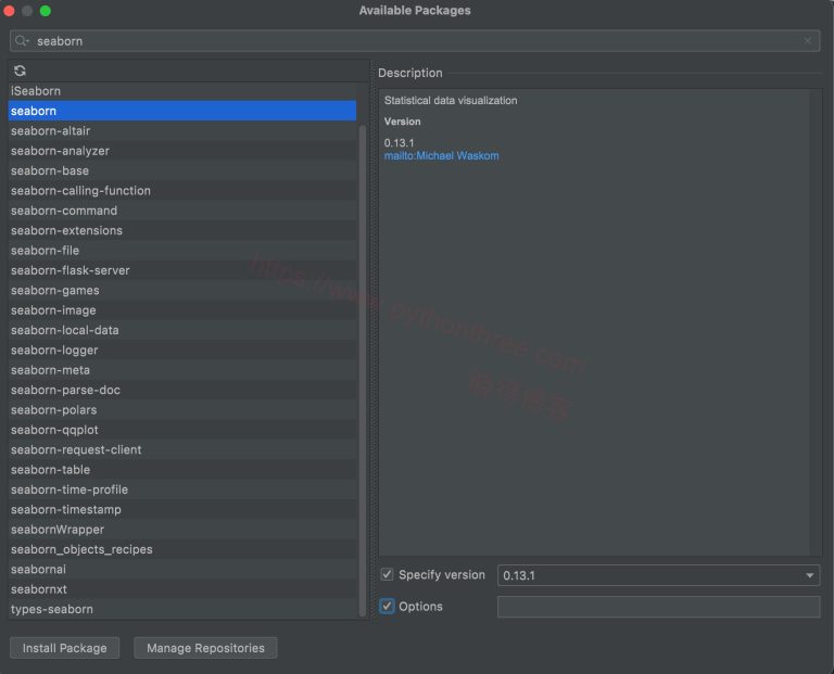 如何在Pycharm中安装Seaborn - 晓得博客 - Pycharm教程